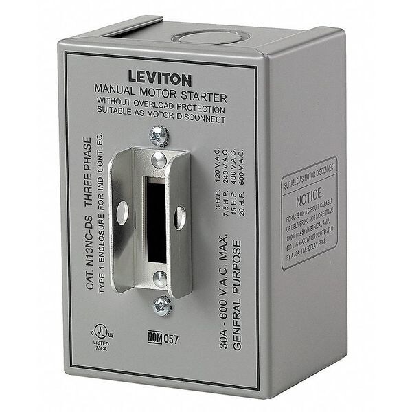 Leviton Toggle Switch Gy 1 Metal Encl For Ms302/Ms303 N13NC-DS | Zoro