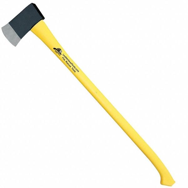 Leatherhead Tools Flat Axe, 36" Yellow Fiberglass Handle, 6 lb. Head ...