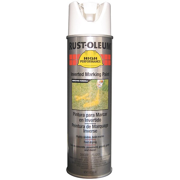 Rust-Oleum Inverted Marking Paint, 15 oz, White, Solvent -Based ...