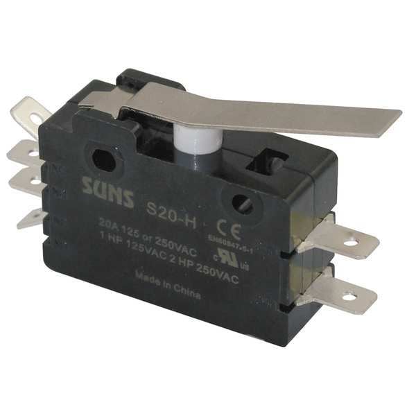 Zoro Select Industrial Snap Action Switch, Hinge, Lever Actuator, DPDT ...