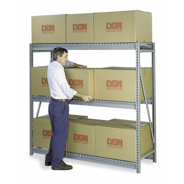 Lyon Starter Bulk Storage Rack, 36 in D, 96 in W, 3 Shelves DD67523SW ...