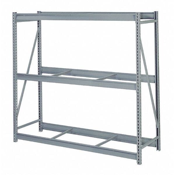 Lyon Starter Bulk Storage Rack, 24 in D, 96 in W, 3 Shelves, Dove Gray ...