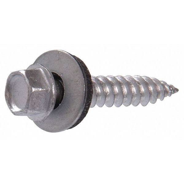 Zoro Select Sheeter/Polebarn Screw, 1000 Hour Gray Ceramic Coat Steel ...