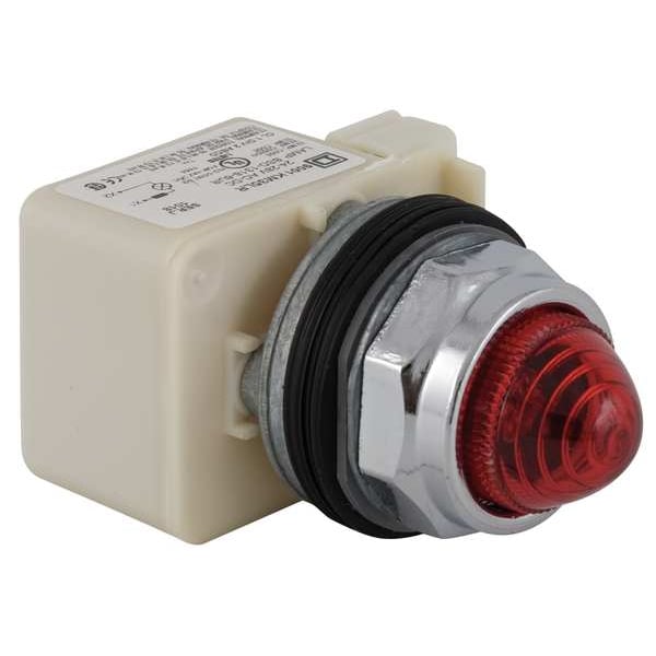 Schneider Electric Pilot Light, LED, 120V, 30mm, Chrome, RD ...