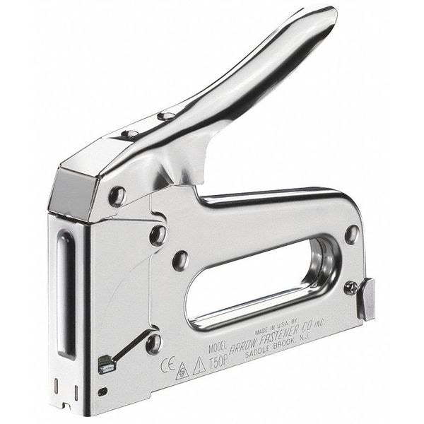 Arrow Fastener Staple Gun, Flat Crown, Crown Width 3/8 in, Length 12 3/ ...