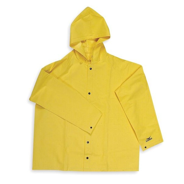 Condor FR Rain Jacket with Hood, Yellow, 3XL 5KU45 | Zoro