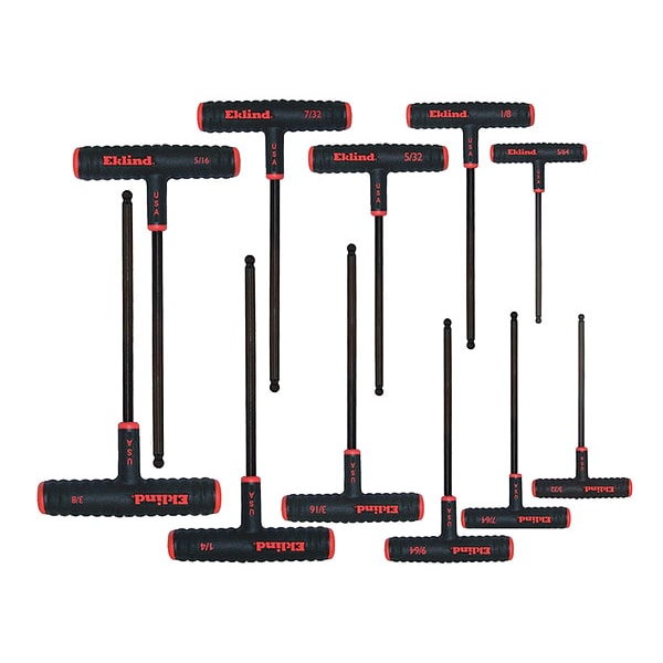 Eklind 11 Piece SAE T-Shape Hex Key Set, 60811 60811 | Zoro