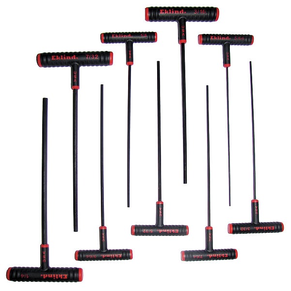 Eklind 9 Piece SAE T-Shape Hex Key Set, 60909 60909 | Zoro