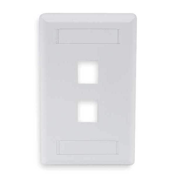 Hubbell Premise Wiring Wall Plate,2 Port (IFP12OW) | Zoro