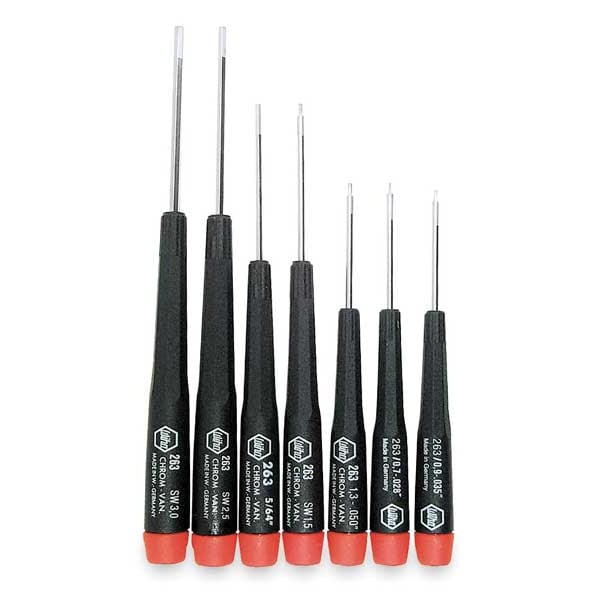 Wiha Precision Screwdriver Set, Hex, Metric, 7pc 26390 | Zoro