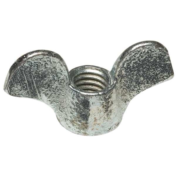 Zoro Select Wing Nut, 5/16"-18, Steel, Zinc Plated, 0.688 in Ht, 1.44 ...