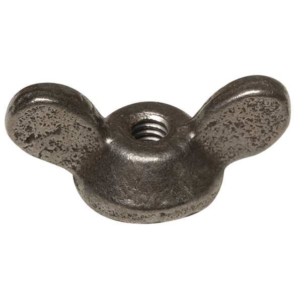 Zoro Select Wing Nut, 5/16"-18, Steel, Black Oxide, 0.688 in Ht, 1-5/8 ...