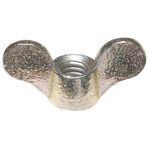 Zoro Select Wing Nut, 5/16"-18, Steel, Zinc Plated, 0.656 in Ht, 1-1/4 ...