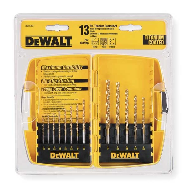 Dewalt 13 Pc. Titannium Drill Bit Set DW1363 | Zoro