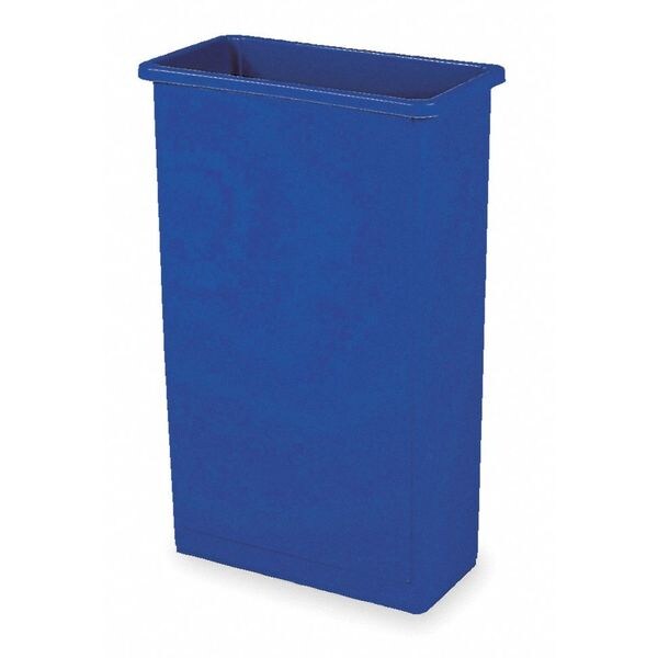 Rubbermaid Commercial 23 gal. Rectangular Trash Can, Blue, None, LLDPE ...