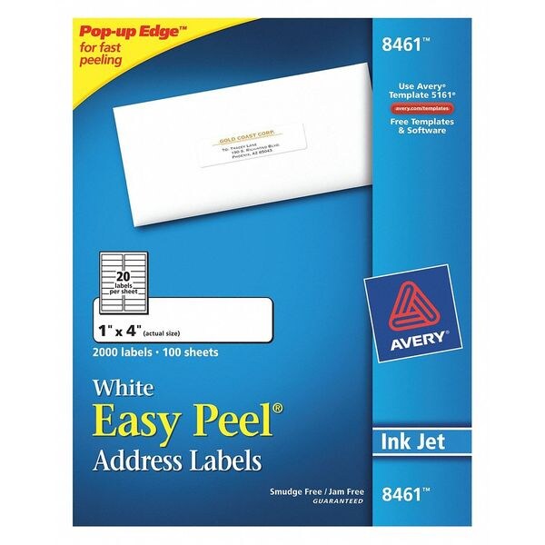 Avery Avery Easy Peel Address Label for Laser Printers 5160, PK25 5260 ...