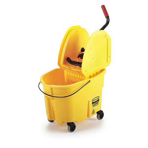 Rubbermaid Commercial 8 3/4 gal WaveBrake Down Press Mop Bucket and ...