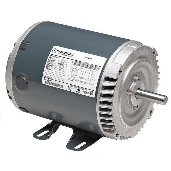 Marathon Motors 3-Phase General Purpose Motor, 2 HP, 56C Frame, 230 ...