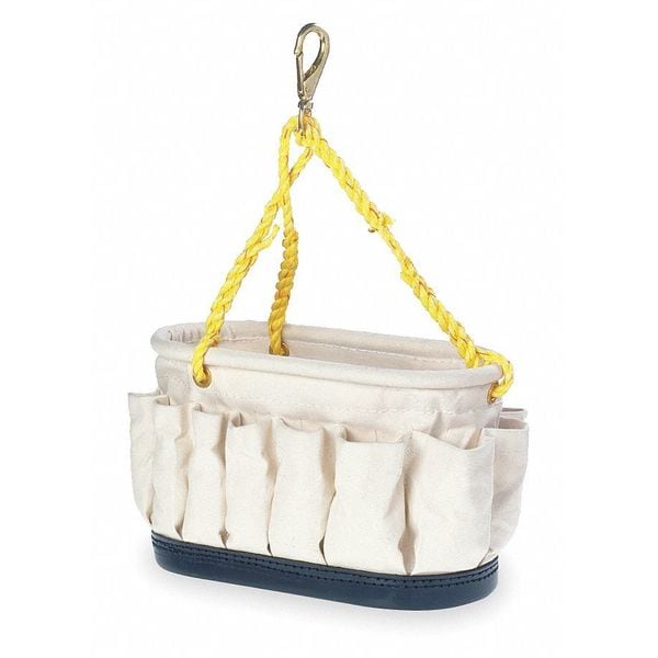 Clc Work Gear Bucket Bag, White, Canvas, 40 Pockets 105 | Zoro