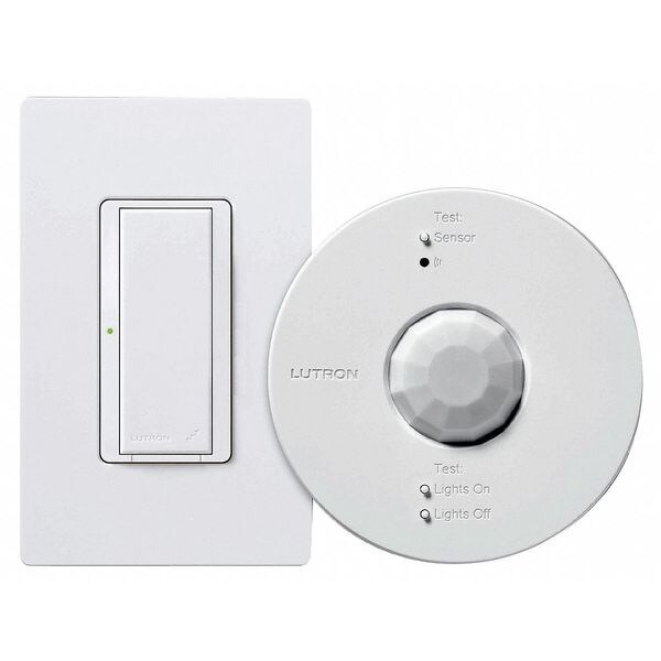 Lutron RF Switch, Vac Sensor, Wallplate Kit MRF2-1S8A-1V | Zoro