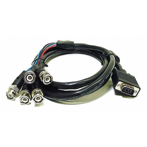 Zoro Select CPU Cord, VGA(HD-15) to 5 BNC RGB, 6ft 5RGL3 | Zoro