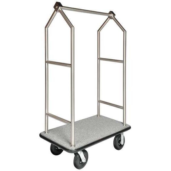 Csl Bellmans Cart, SS Finish, Gray Carpet 2699BK-010-GRY | Zoro