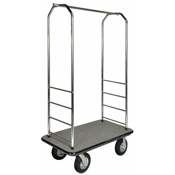 Csl Foodservice And Hospitality Bellmans Cart, Chrome Finish, Gray ...