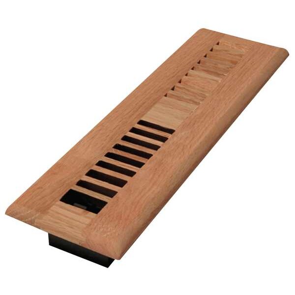 Decor Grates Floor Register, 3.75 X 13.5, Unfinished, Oak Wood WL212-U ...