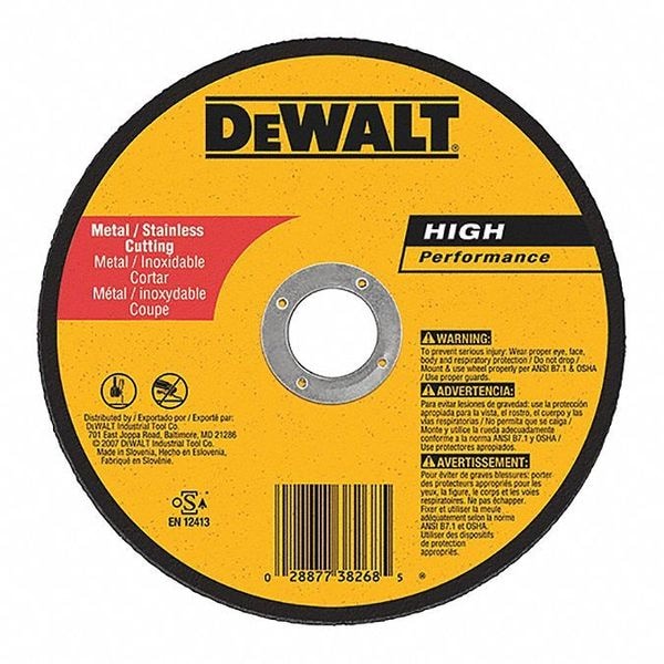 Dewalt 6" x .045" x 7/8" metal and stainless cutting DW8726 | Zoro