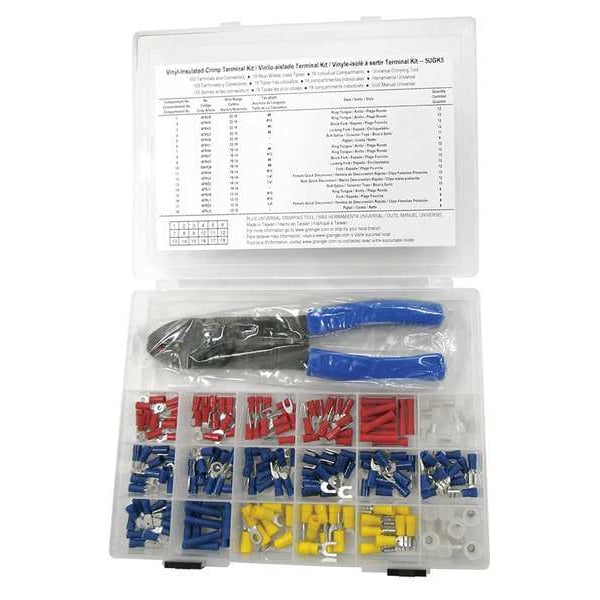 Power First Wire Connector & Terminal Kit, 10 AWG, Vinyl Insulated ...