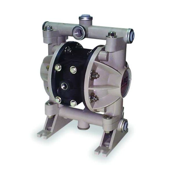 Aro Double Diaphragm Pump, Polypropylene, Air Operated, Santoprene, 13 GPM 66605J-3EB | Zoro
