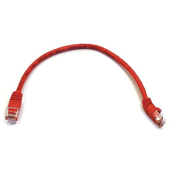 Monoprice Ethernet Cable, Cat 6, Red, 1 ft. 2290 | Zoro