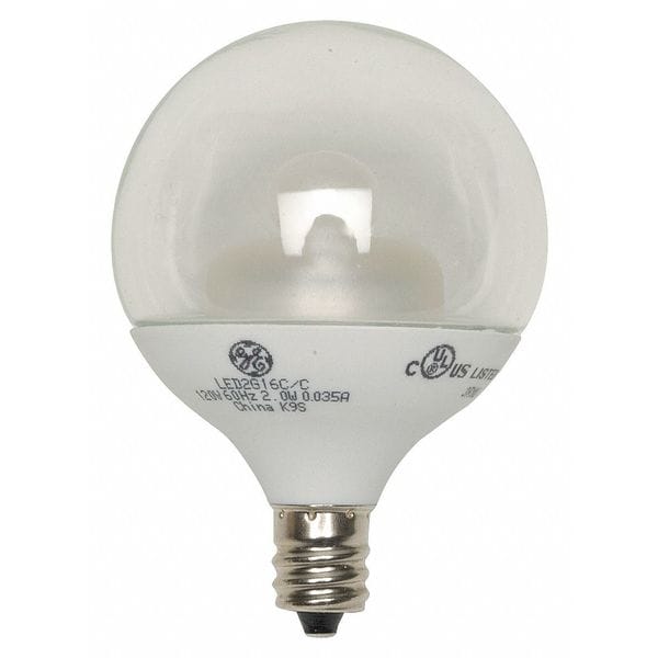 Current LED Lamp, G16.5, E12, 4.5W, 2700K LED4DG16C-C | Zoro