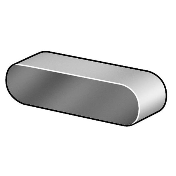 Zoro Select Oversized Machine Key, Round End, Steel, Plain, 1-1/2 in L ...