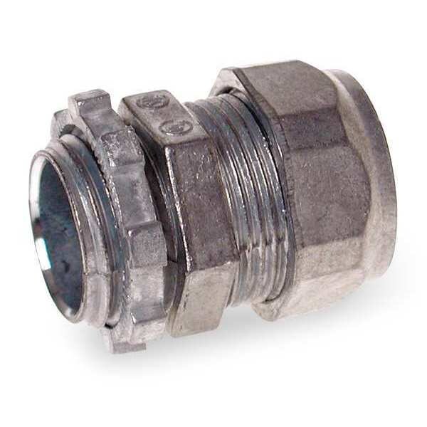 Zoro Select Compression Connector, 1/2 In, Zinc 5XC06 | Zoro