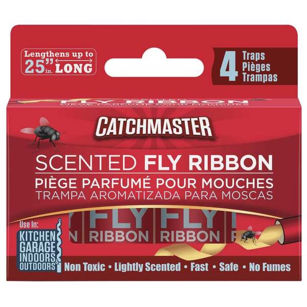 Catchmaster Scented Fly Ribbon Paper Trap, Indoor/Outdoor, 1-1/2 in W x ...