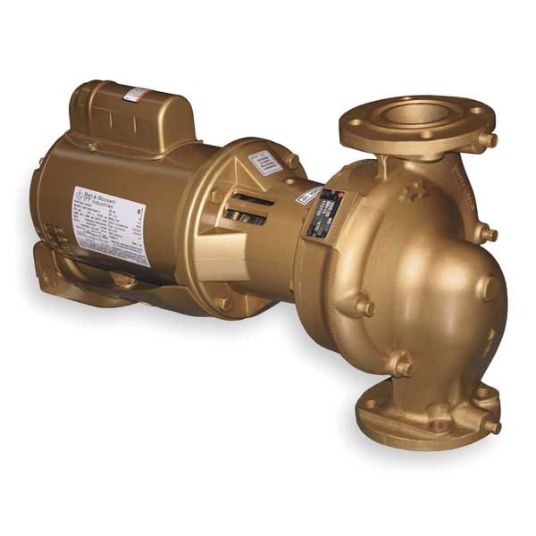 Bell & Gossett Hydronic Circulating Pump, 1/2 hp, 115V/230V, 1 Phase, Flange Connection 105092LF ...