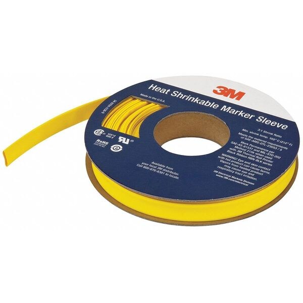 3M Wire Marker Sleeves, 1200 In. L FP-303MS-3/16 YW | Zoro