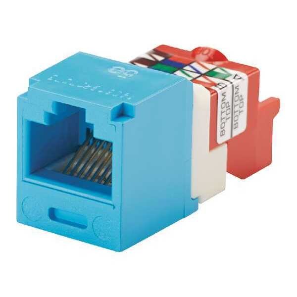 Panduit Jack, Mini Com, Cat 5e, Blue CJ5E88TBU | Zoro