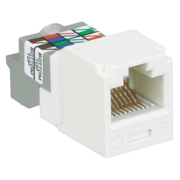 Panduit Jack, Mini Com, Cat 6, White CJ688TPWH | Zoro
