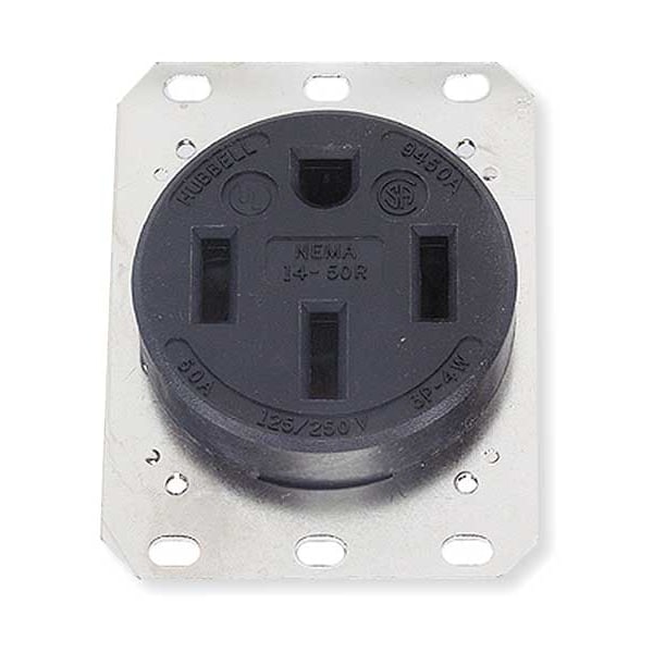 Hubbell Wiring Device-Kellems Straight Blade Receptacle, 1 Outlet, NEMA ...