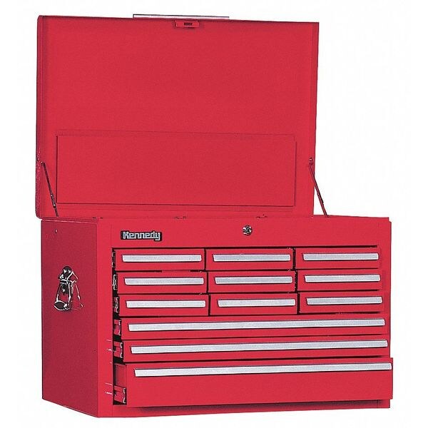 Kennedy Industrial Top chest, 12 Drawer, Red, Steel, 34" W x 20" D x 20 ...