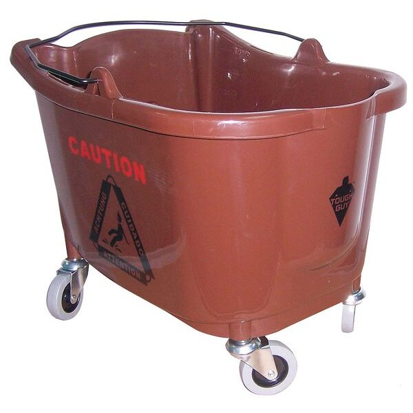 Tough Guy 8-3/4 gal. Rectangular Mop Bucket, 13 15/32 in H, Brown ...
