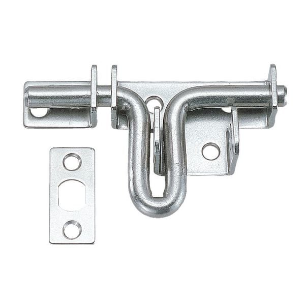 Lamp Gate Latch, 1-3/32 In. W, Silver SSG-45 | Zoro