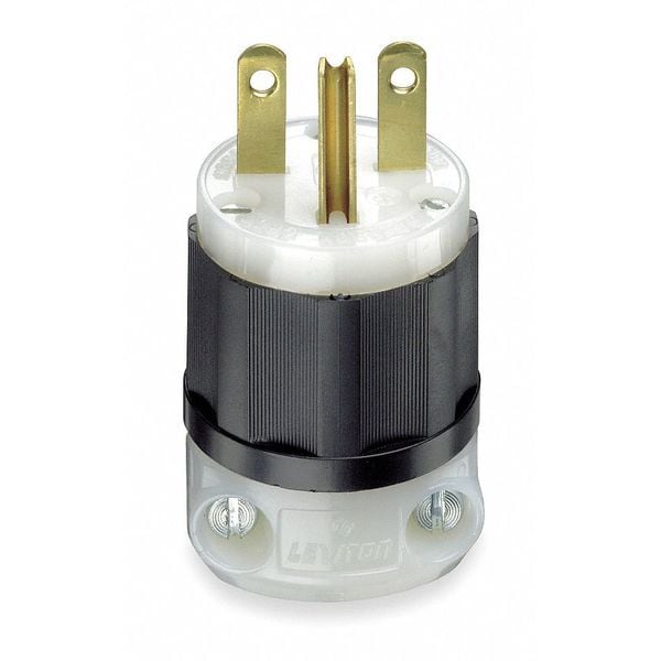 Leviton Straight Blade Plug, 6-15P, 15 A, 250V AC, 2 Pole, Screw ...