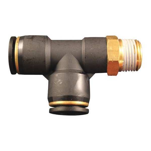 Milton 5 PK PTC Swivel Run Tee, 1/4" MNPT, 1/2" OD, PK5 2205-10 | Zoro