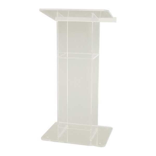 Amplivox Sound Systems Frosted Acrylic H Lectern, w/Shelf SN354010 | Zoro