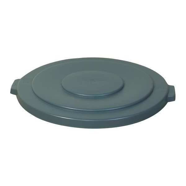 Rubbermaid Commercial 32 Gal Flat Trash Can Lid, Gray, Plastic ...