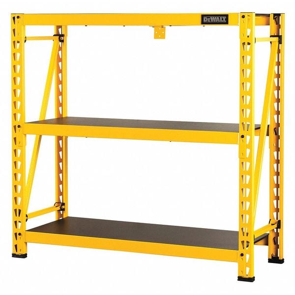 Dewalt Industrial Storage Rack, 18 in D, 49 5/8 in W, 3 Shelves, Yellow ...
