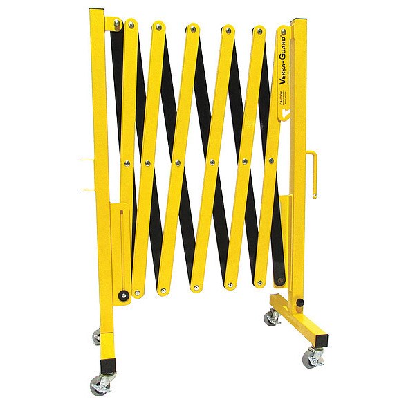 Versa-Guard Portable Expandable Safety Barricades, Yellow/Black VG-1000 ...